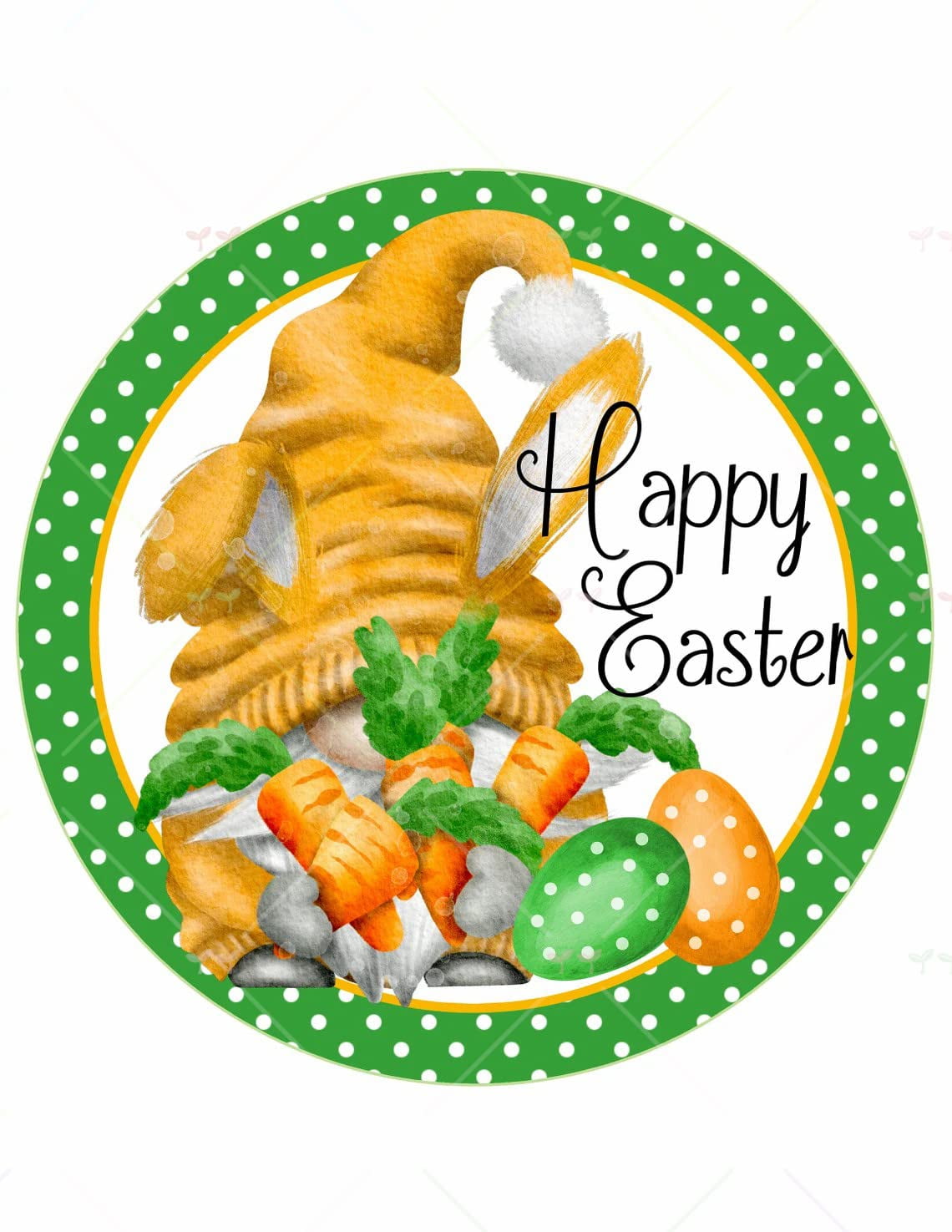 Happy Easter Gnome Carrot Sign Spring Sign For Wreaths Door Decor ...