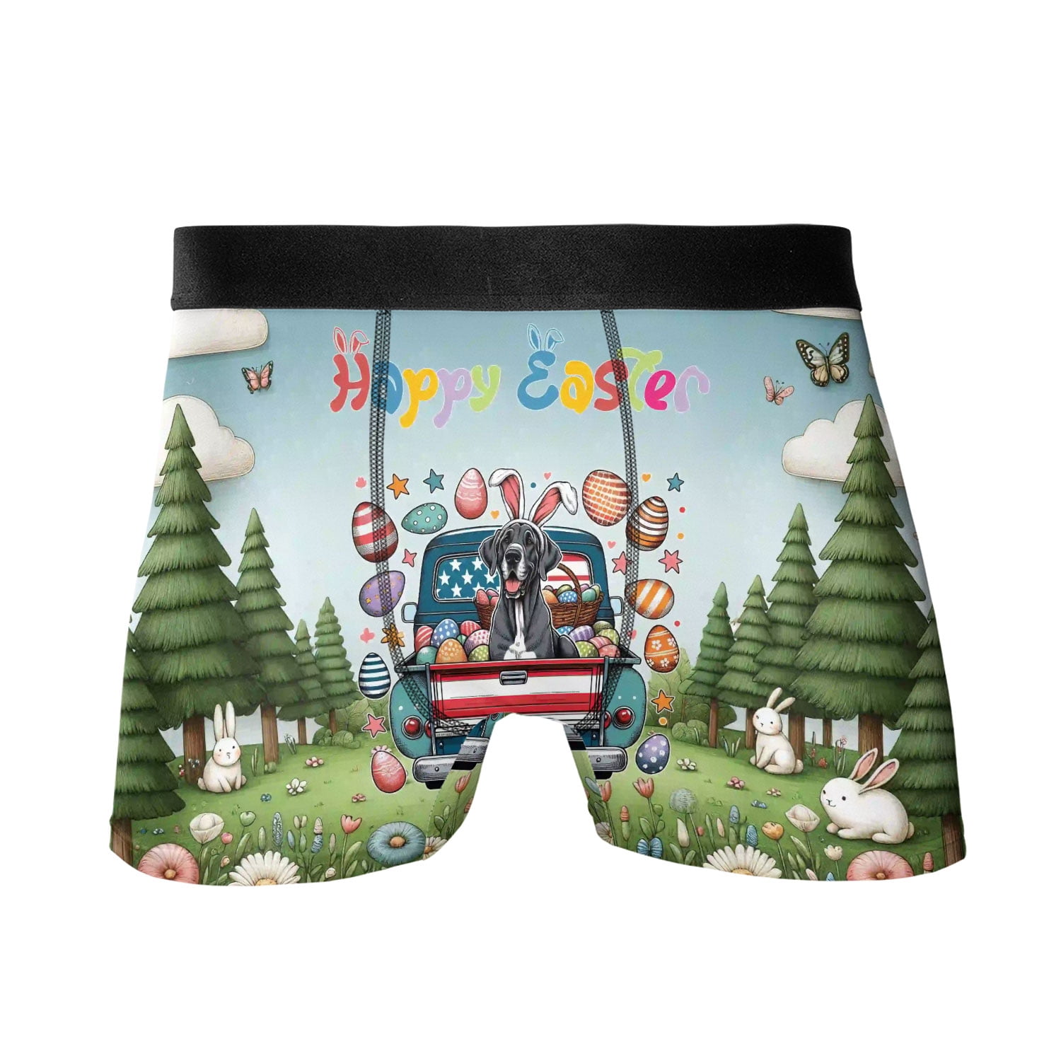 Happy Easter Great Dane American Flag Truck Bunny Ears All Over Print ...