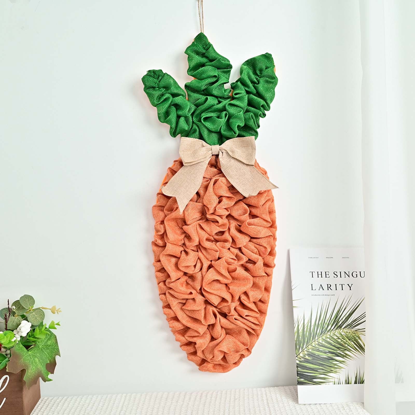 Happy Easter Hanging Wall Sign Carrot Welcome Door Sign Hanging Yard ...