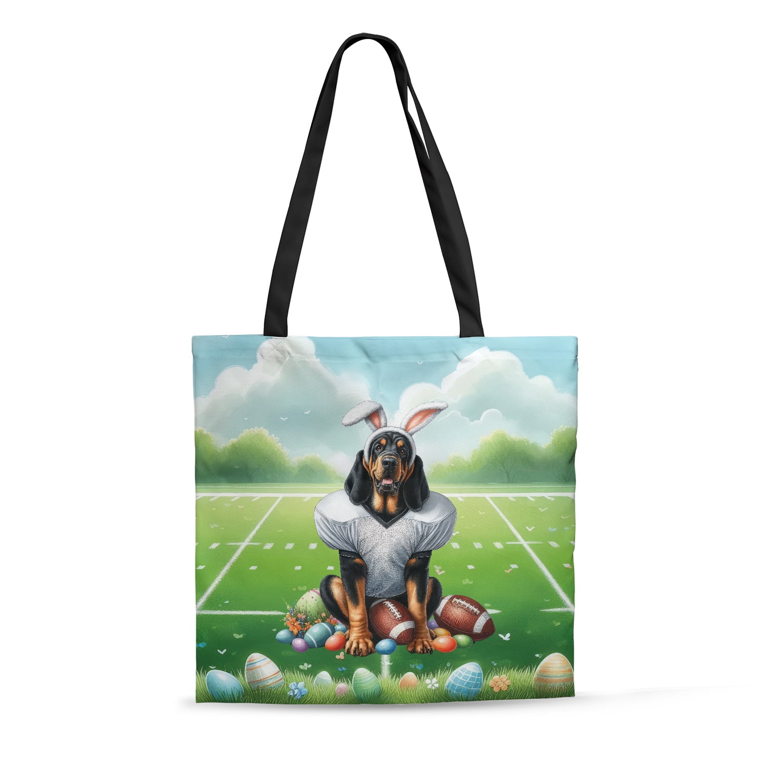 Happy Easter Hello Spring Bloodhound Playing Football All Over Print 3D ...