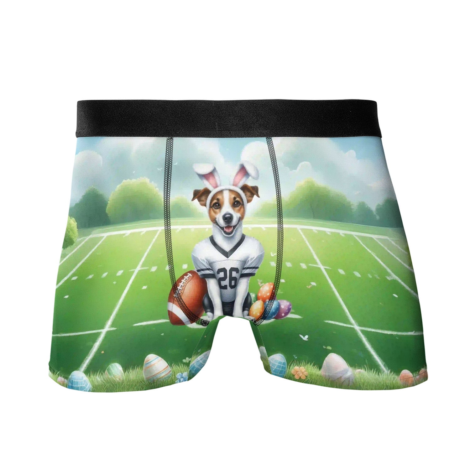 Happy Easter Hello Spring Jack Russell Terrier Playing Football All ...