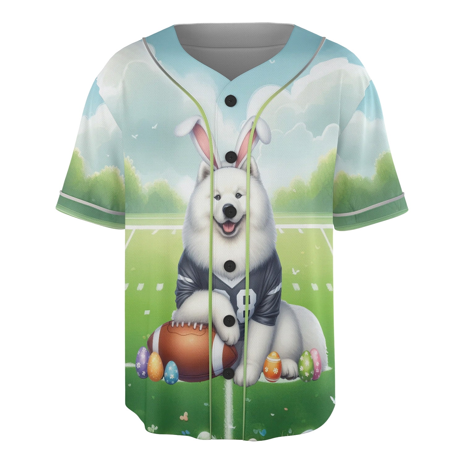 Happy Easter Hello Spring Samoyed Playing Football All Over Print 3D ...