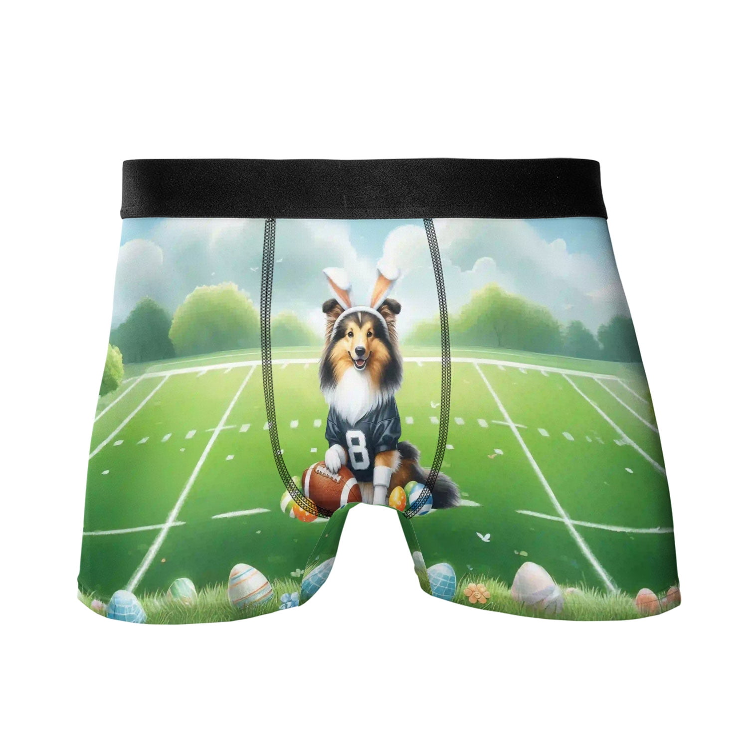 Happy Easter Hello Spring Shetland Sheepdog Playing Football All Over ...