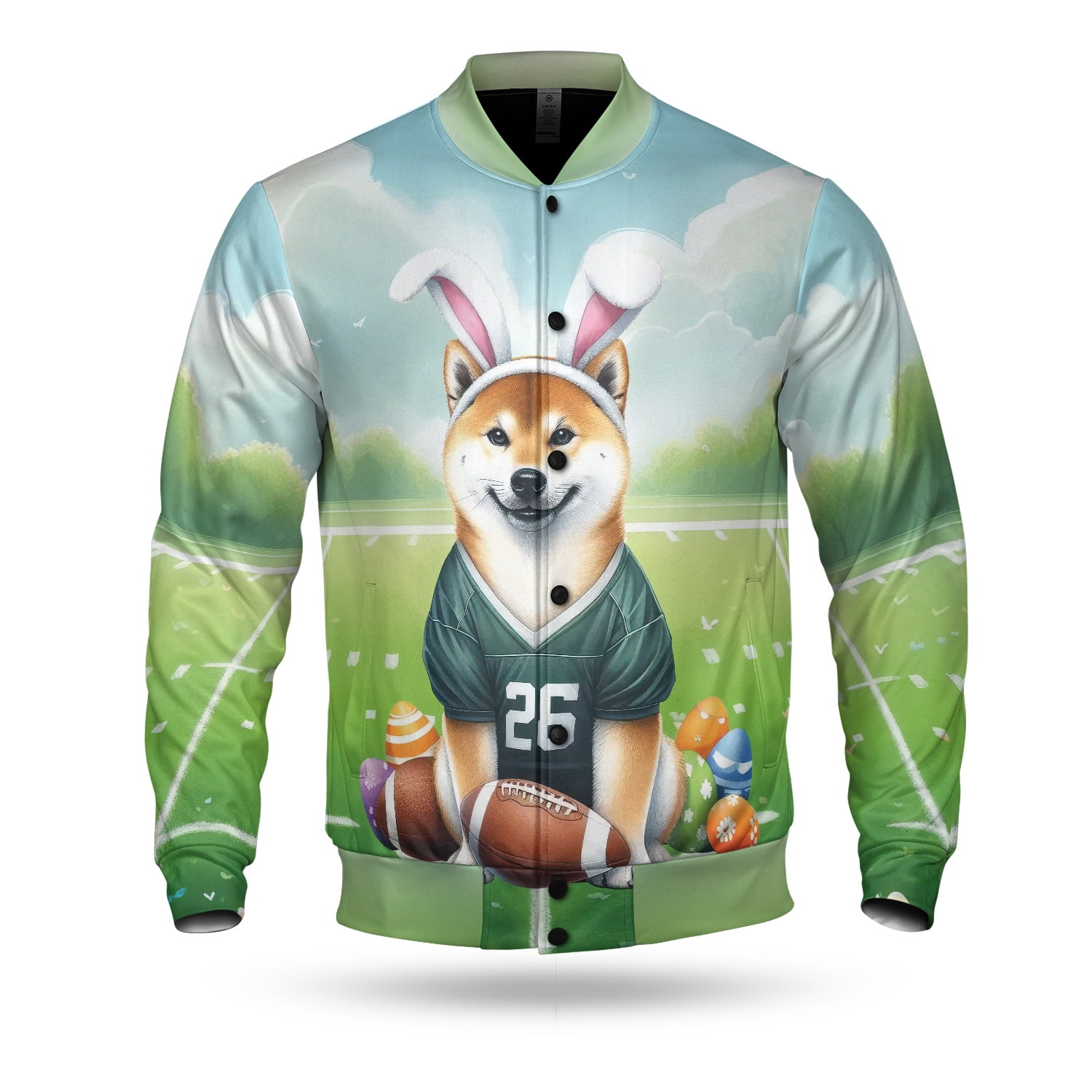 Happy Easter Hello Spring Shiba Inu Playing Football All Over Print 3D ...