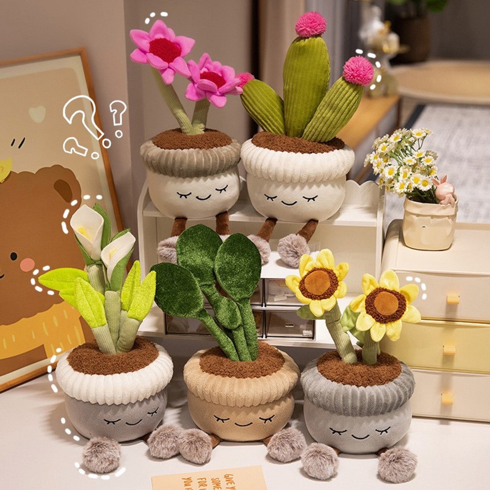 Happy Easter Jellycat Succulent Pot Stuffed Plushies, 11.8 Inches ...
