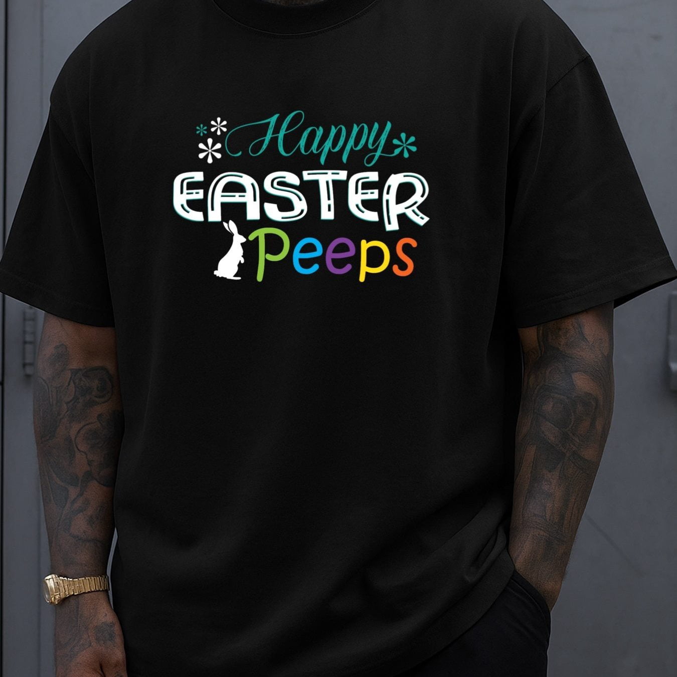 Happy Easter Peeps Funny Thirt | Men'S Casual Wear, Regular Fit ...