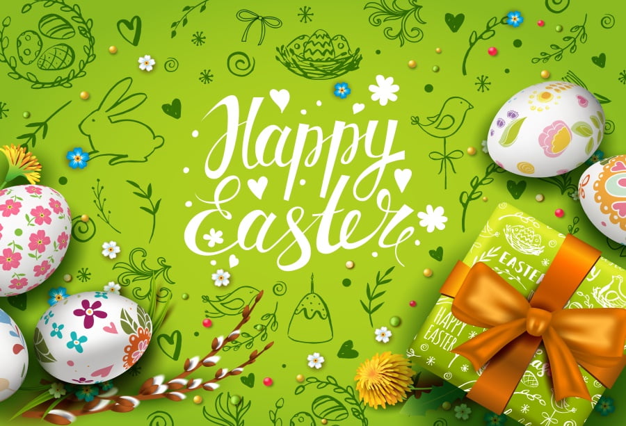 Happy Easter Photography Background Resurrection Out Bunny Egg Gift ...