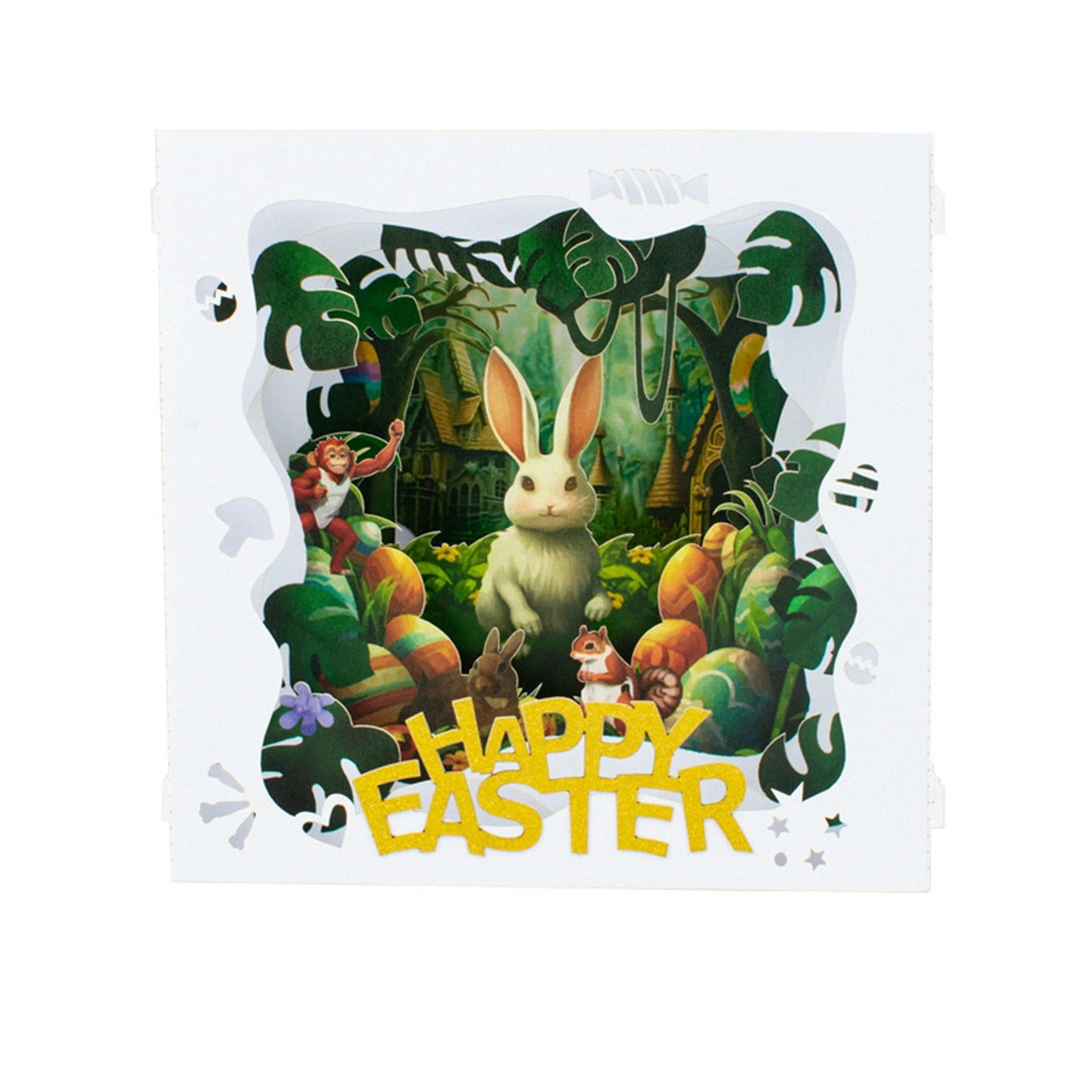 Happy Easter Pop Up Card - 3D Easter Greeting Card, Religious Easter ...