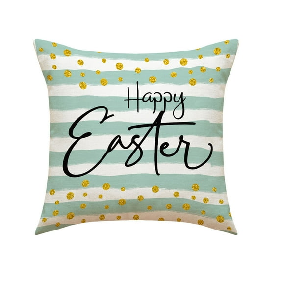 Happy Easter Print Cartoon Pillow Cover B Theme Soft Cushion Holiday ...