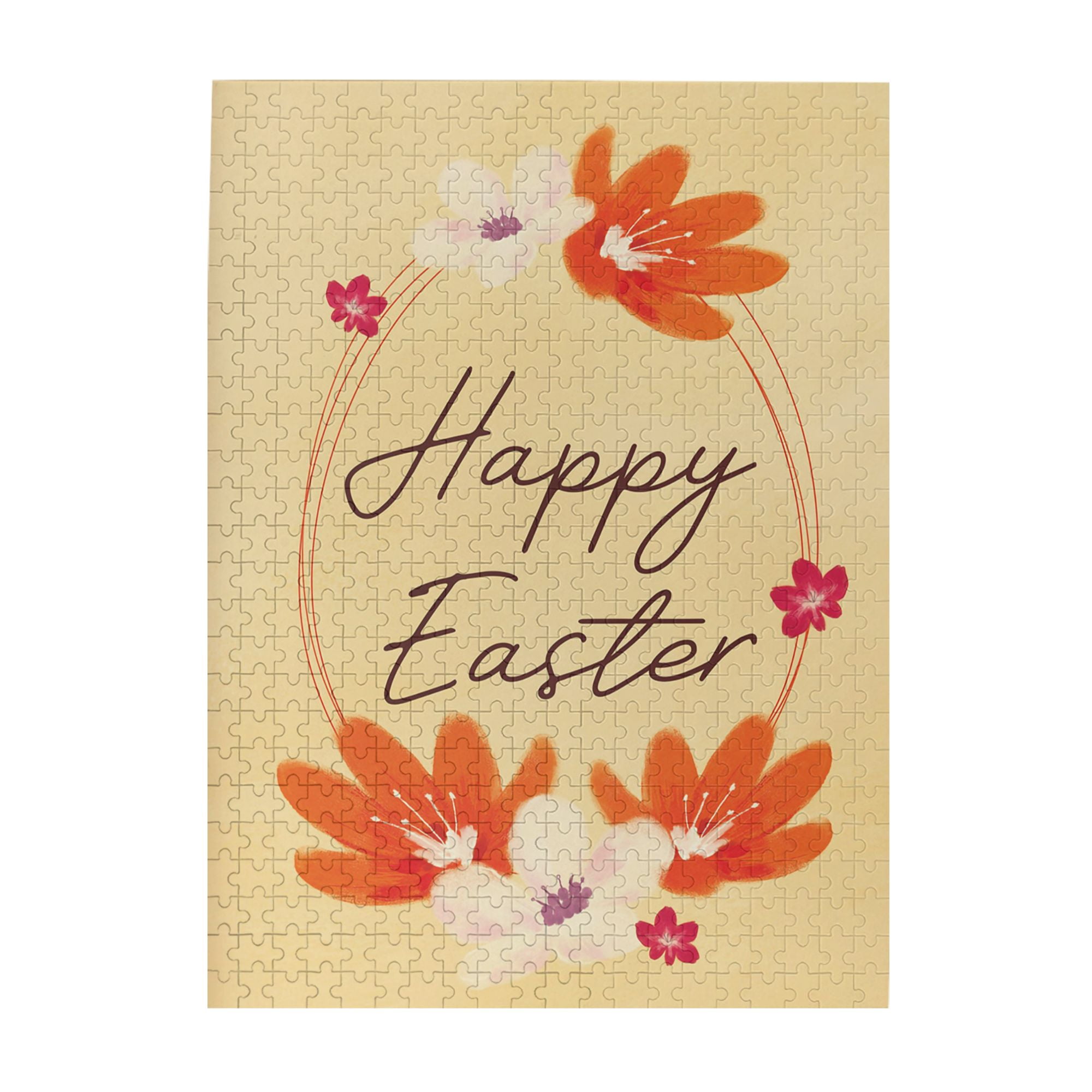 Happy Easter Puzzle, Floral Happy Easter Print, Flower Botanical Wall ...