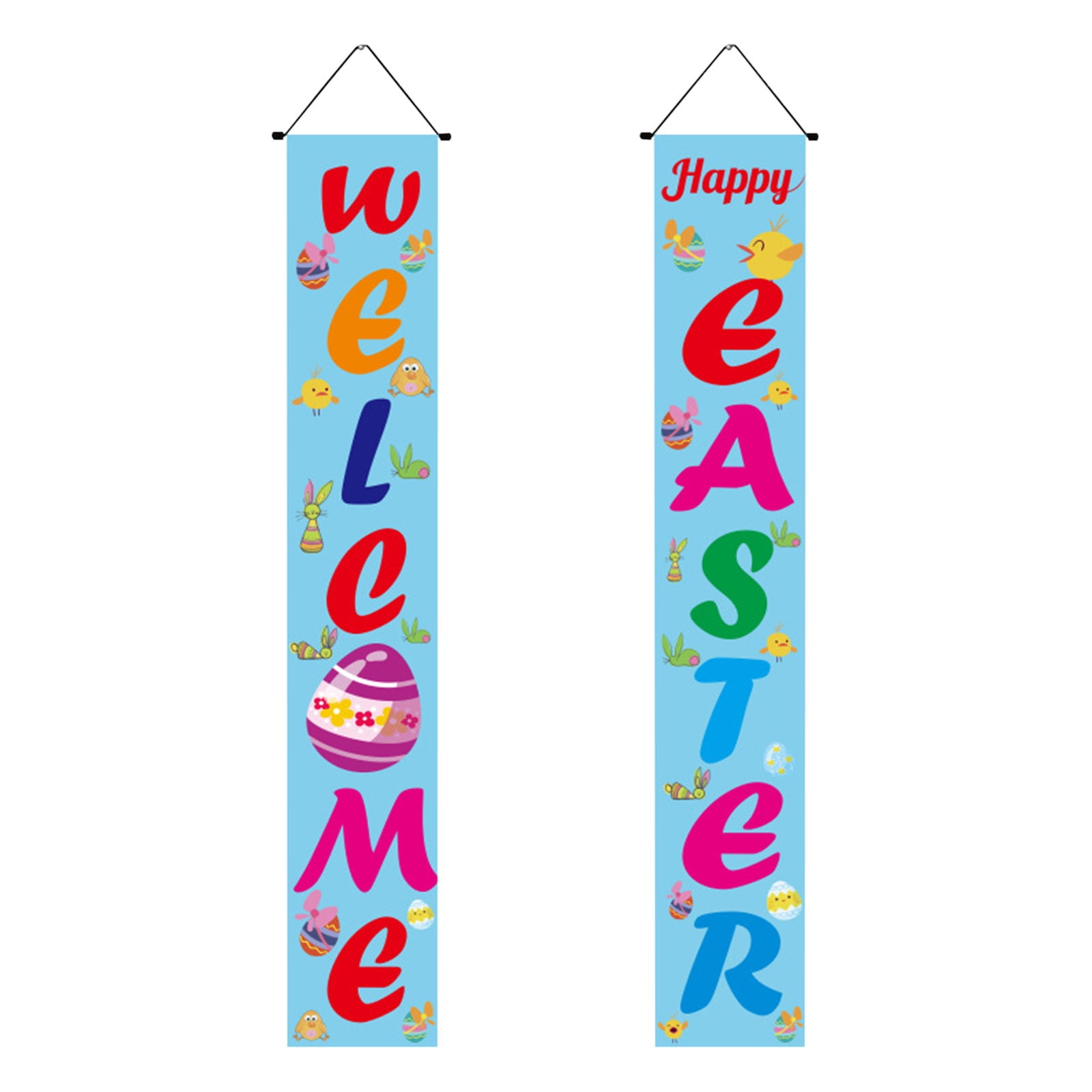 Happy Easter He is Risen Purple Porch Banner Sign, Religious Cross Lamb ...