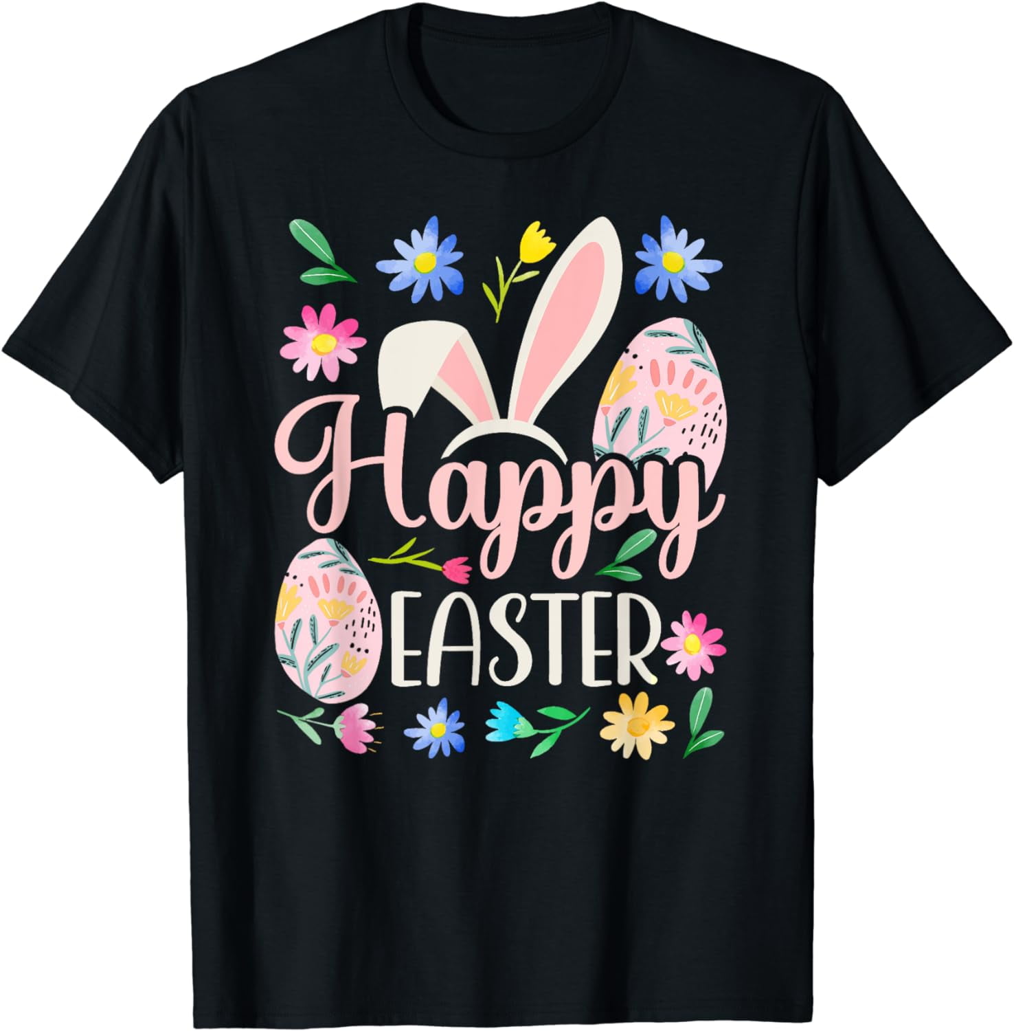 Happy Easter Sayings Egg Bunny T-Shirt - Walmart.com