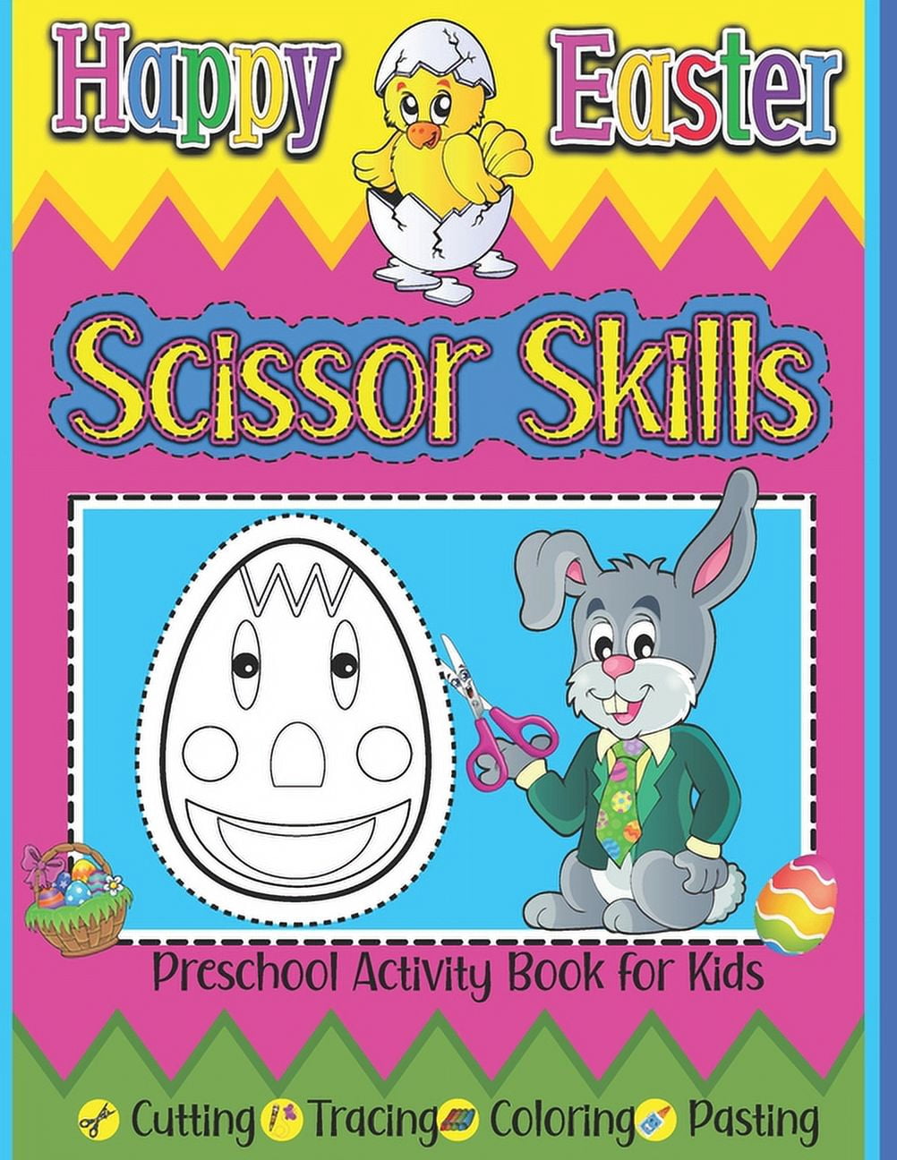 Happy Easter Scissor Skills Preschool Activity Book for Kids Cutting ...