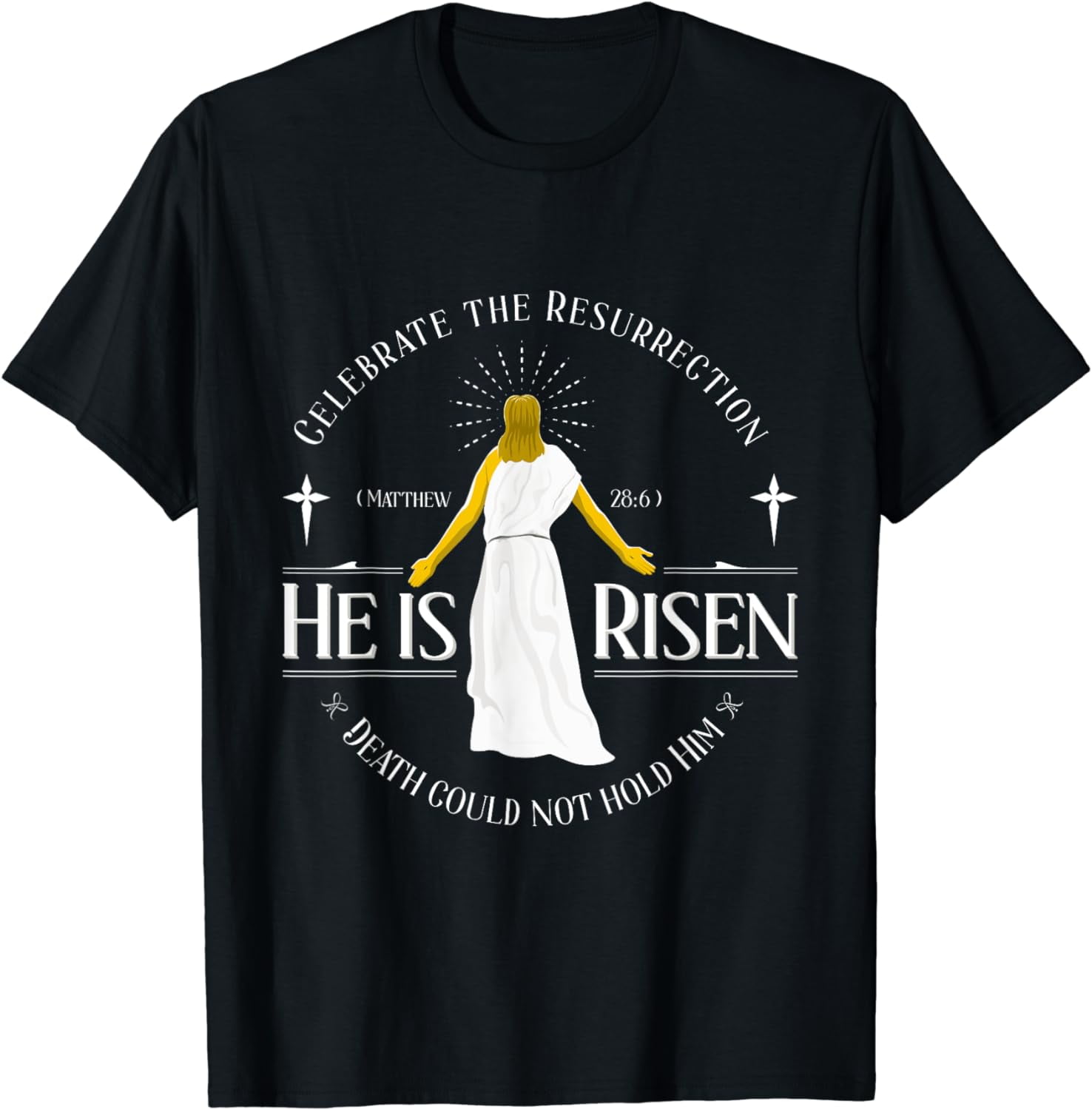 Happy Easter Shirt He Is Risen Jesus Cross Holy Resurrection T-Shirt ...
