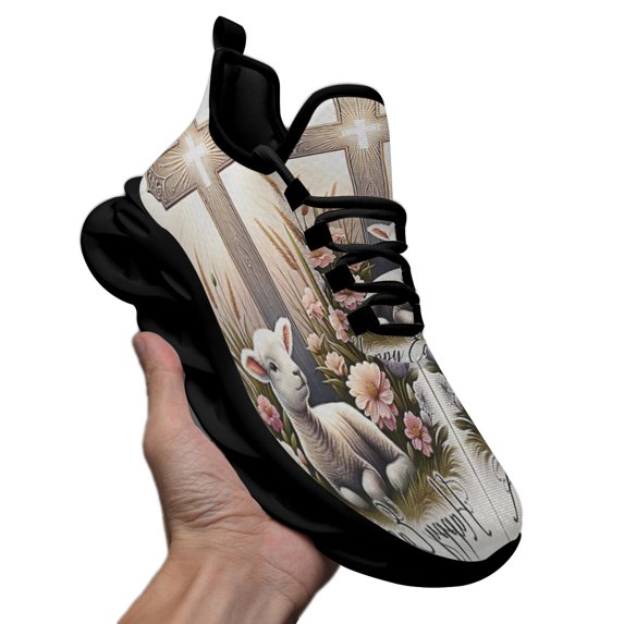 Happy Easter Shoes Sneakers Black Size 12 - Walmart.com