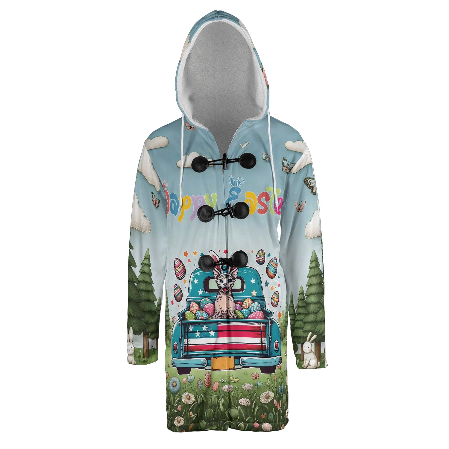 Happy Easter Sphynx American Flag Truck Bunny Ears All Over Print 3D ...