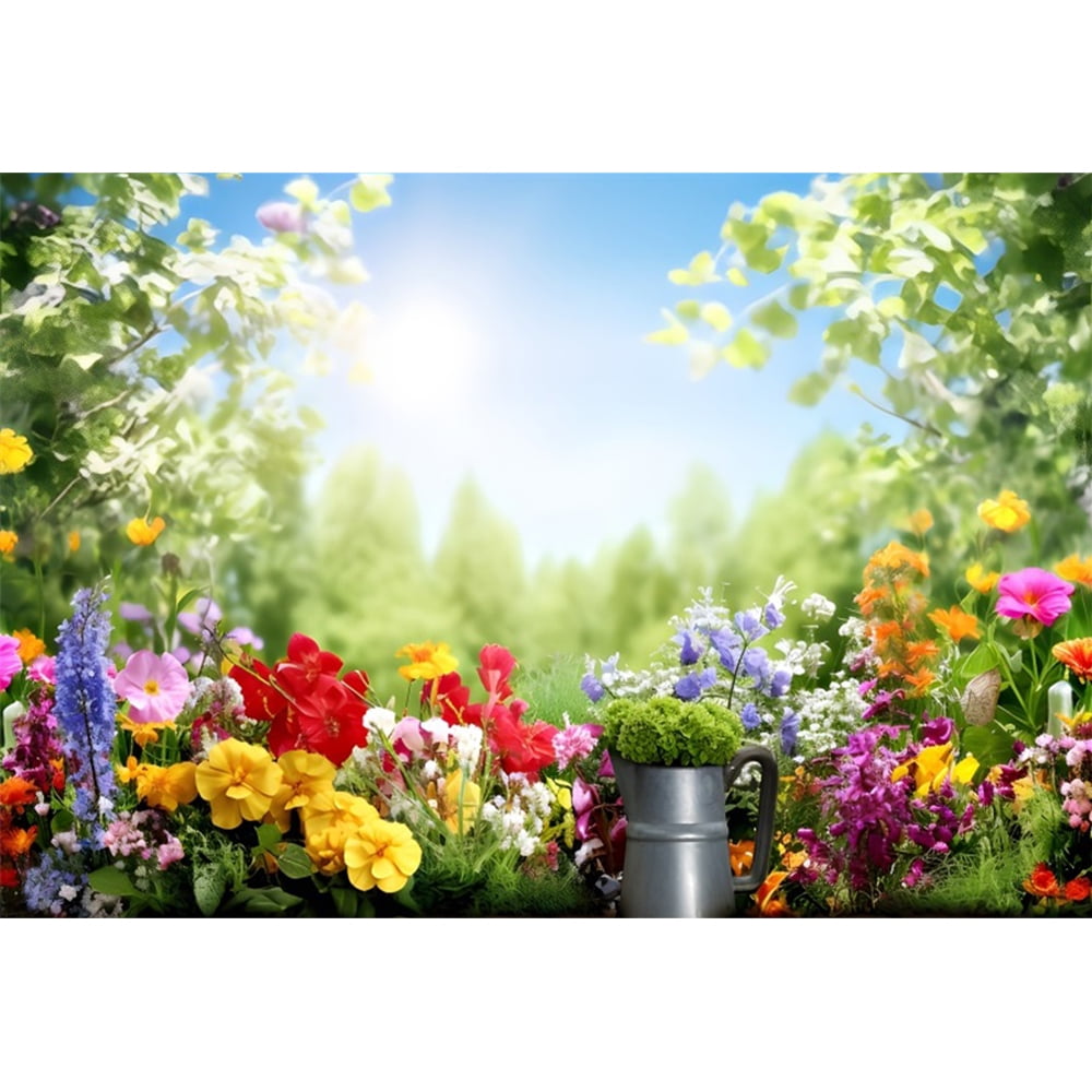 Happy Easter Spring Flower Forest Grassland Tree Nature Scenery ...