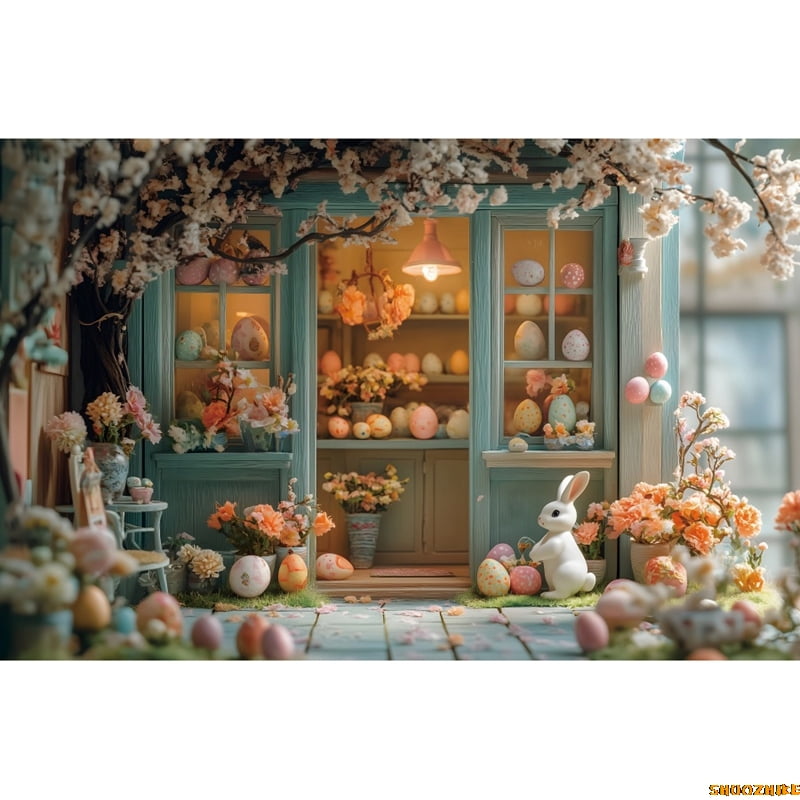 Happy Easter Spring Flower Grass Photography Background Colorful Easter ...