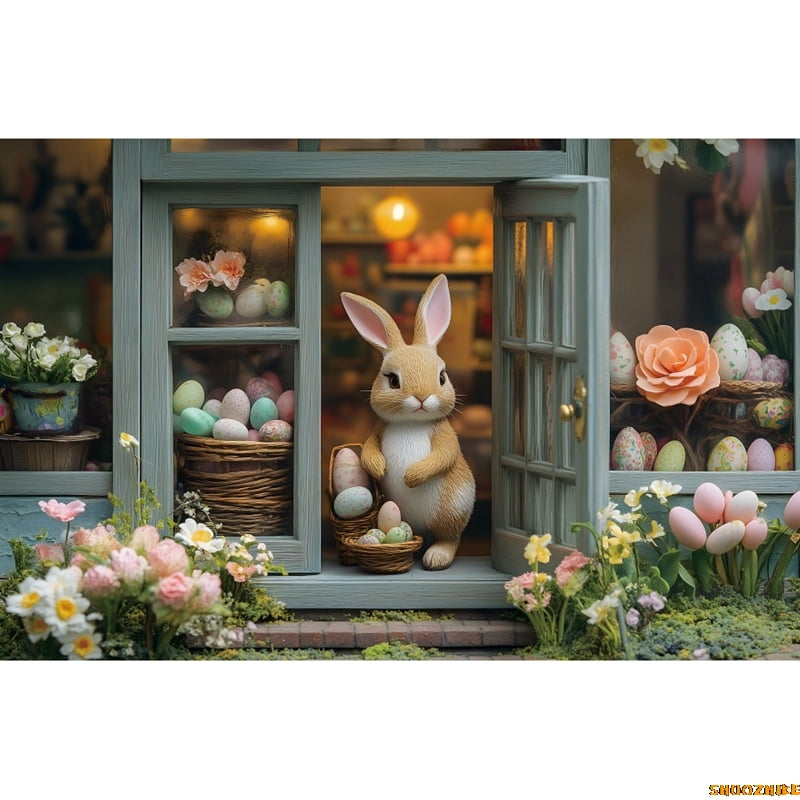 Happy Easter Spring Flower Grass Photography Background Colorful Easter ...