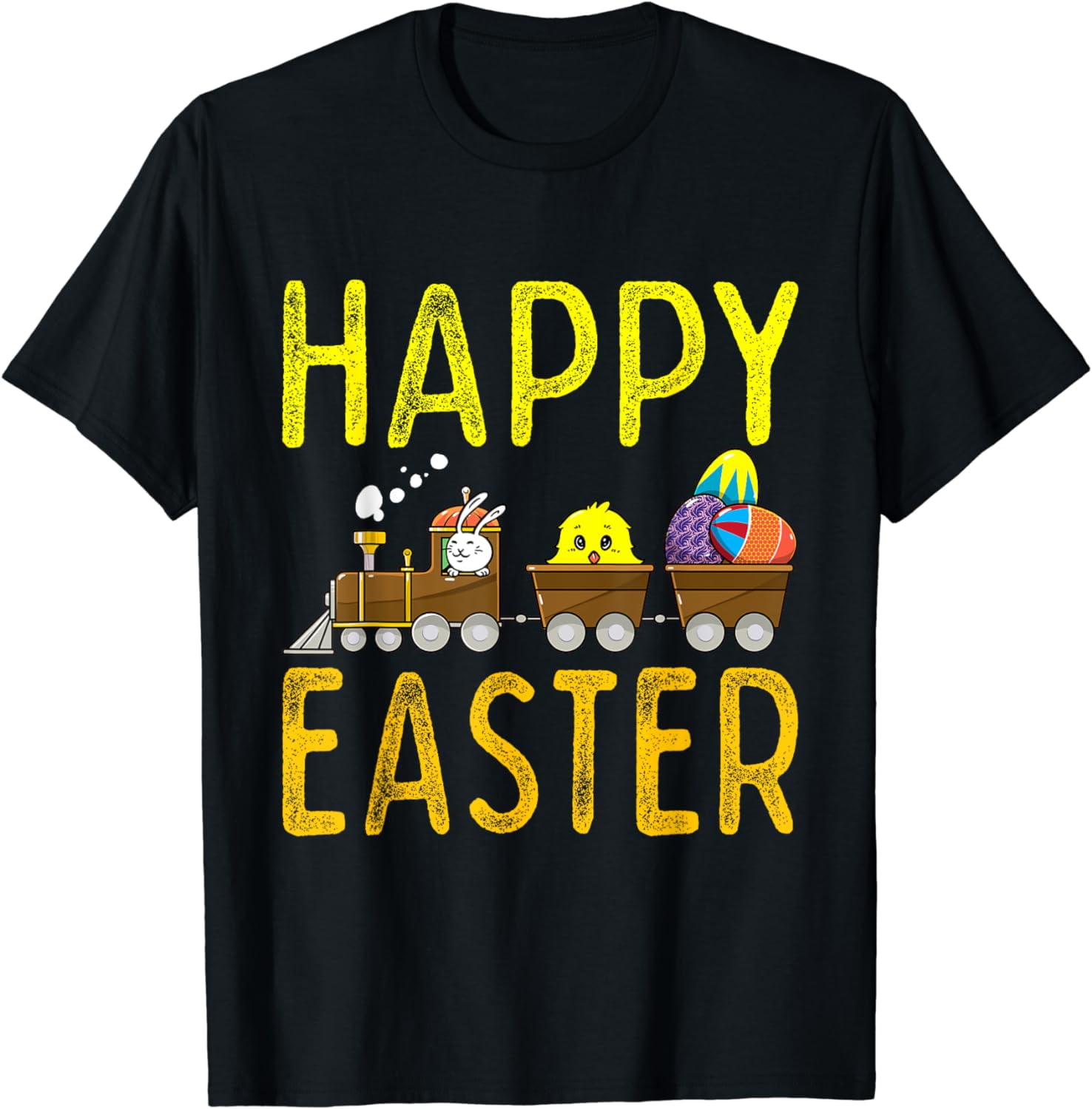 Happy Easter Train Bunny Chick Eggs Cute Boys Kids Toddlers T-Shirt ...