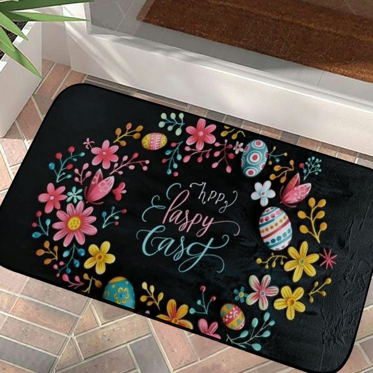Happy Easter Welcome Guests to Indoor and Outdoor Doormats, Non Slip ...