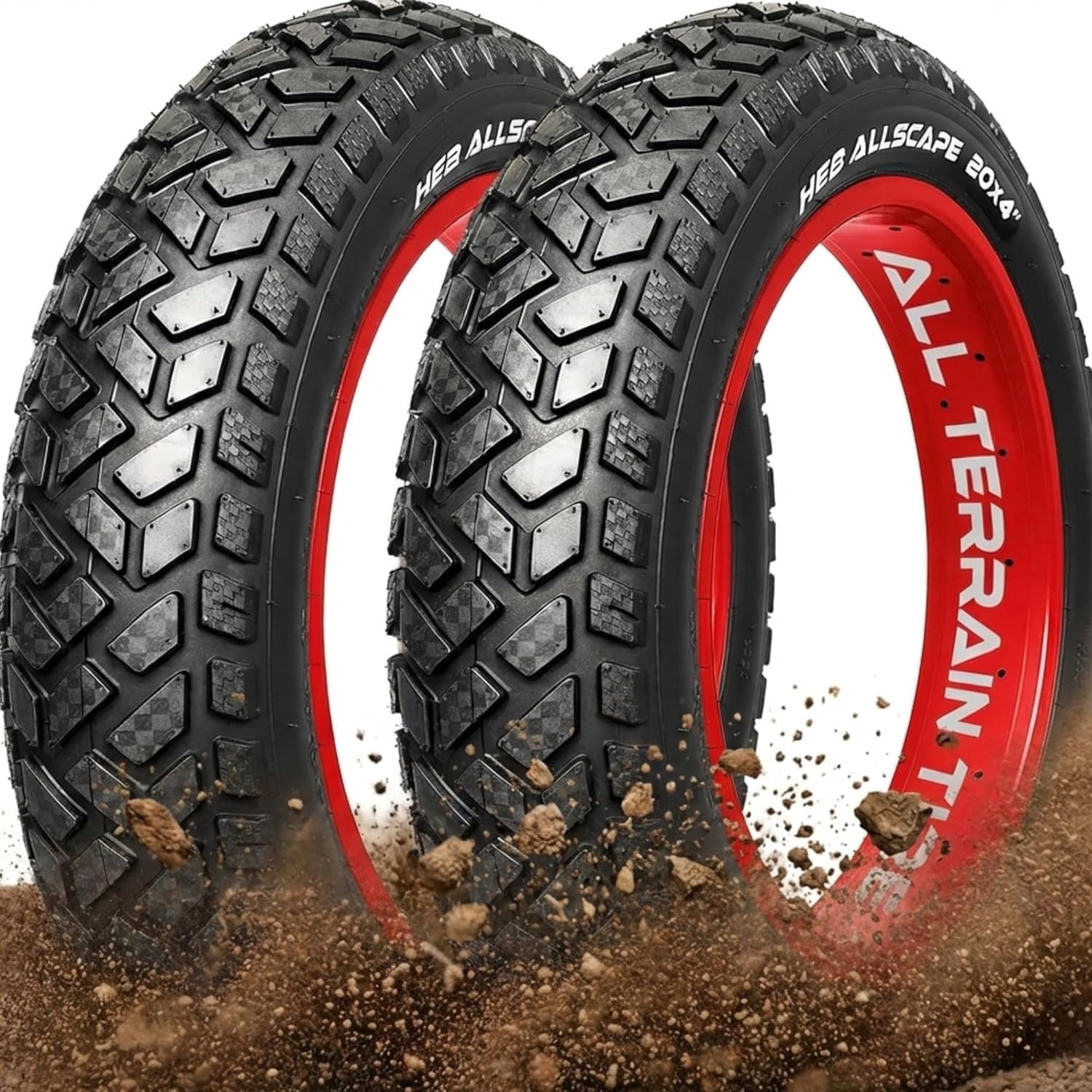 HEB ALLSCAPE 20x4 Thick Mountain Bike Fat Tire - Puncture Resistant ...