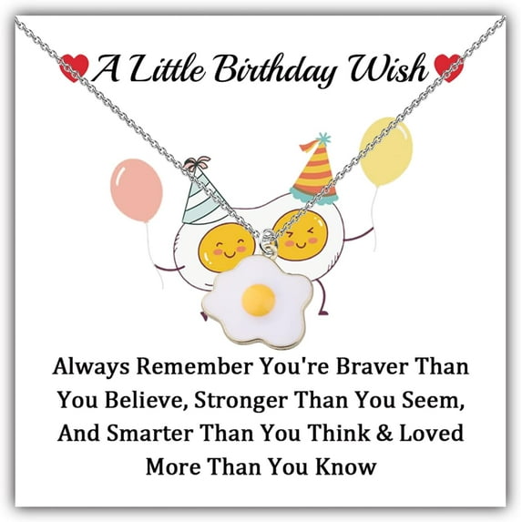 Happy Eggs Necklace Fried Egg Jewelry Cooking Lover Gift Egg Birthday ...