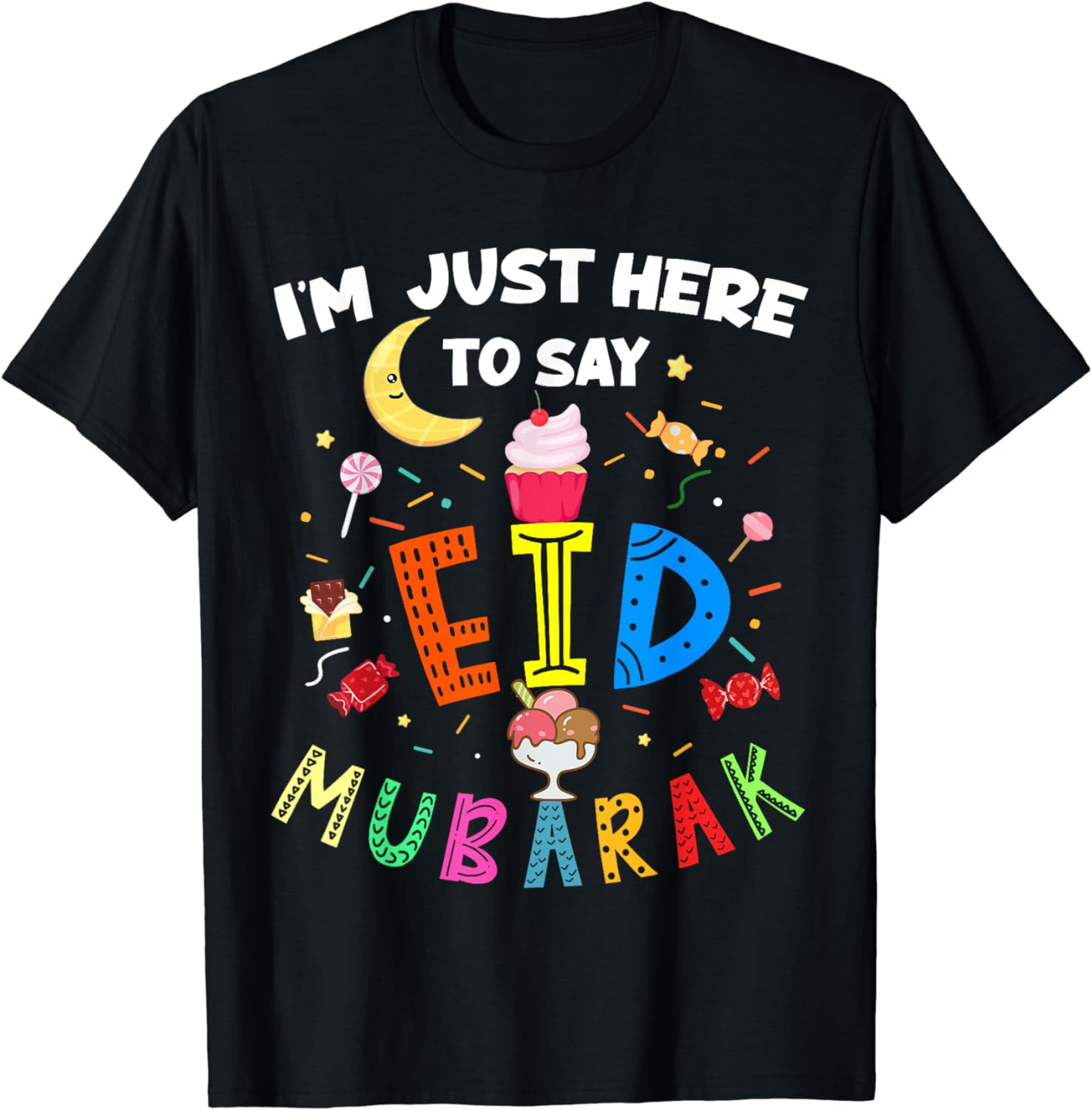 Happy Eid Mubarak for Muslim Kids Eid al fitr / al Adha T-Shirt ...