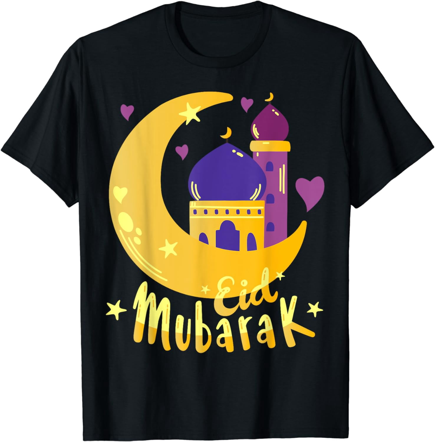 Happy Eid Mubarak for Muslim Kids Girl Eid fitr al Adha 2024 T-Shirt ...