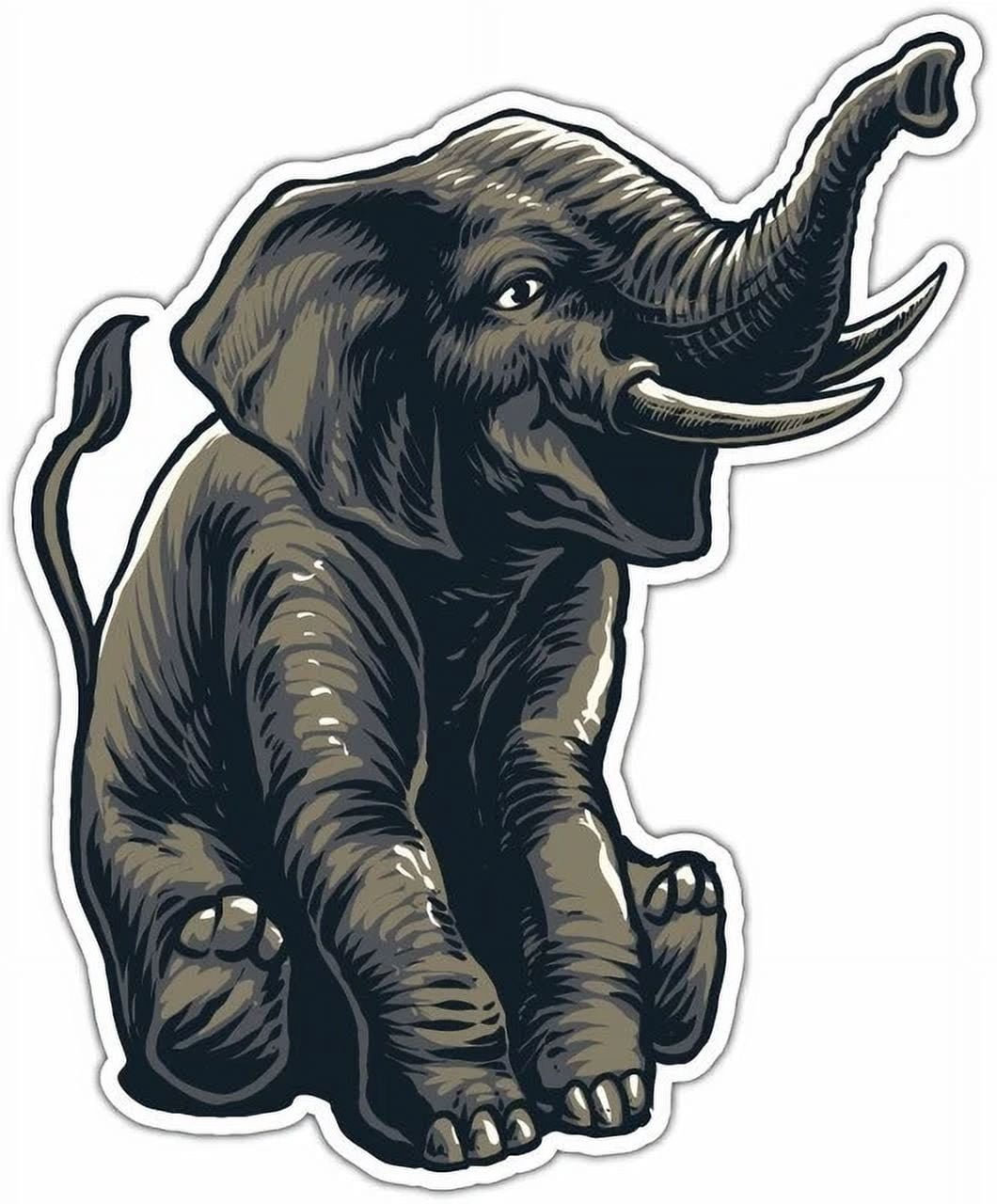 The Happy Elephant Baby Enimal Car Window Stickerphone Decal Water ...