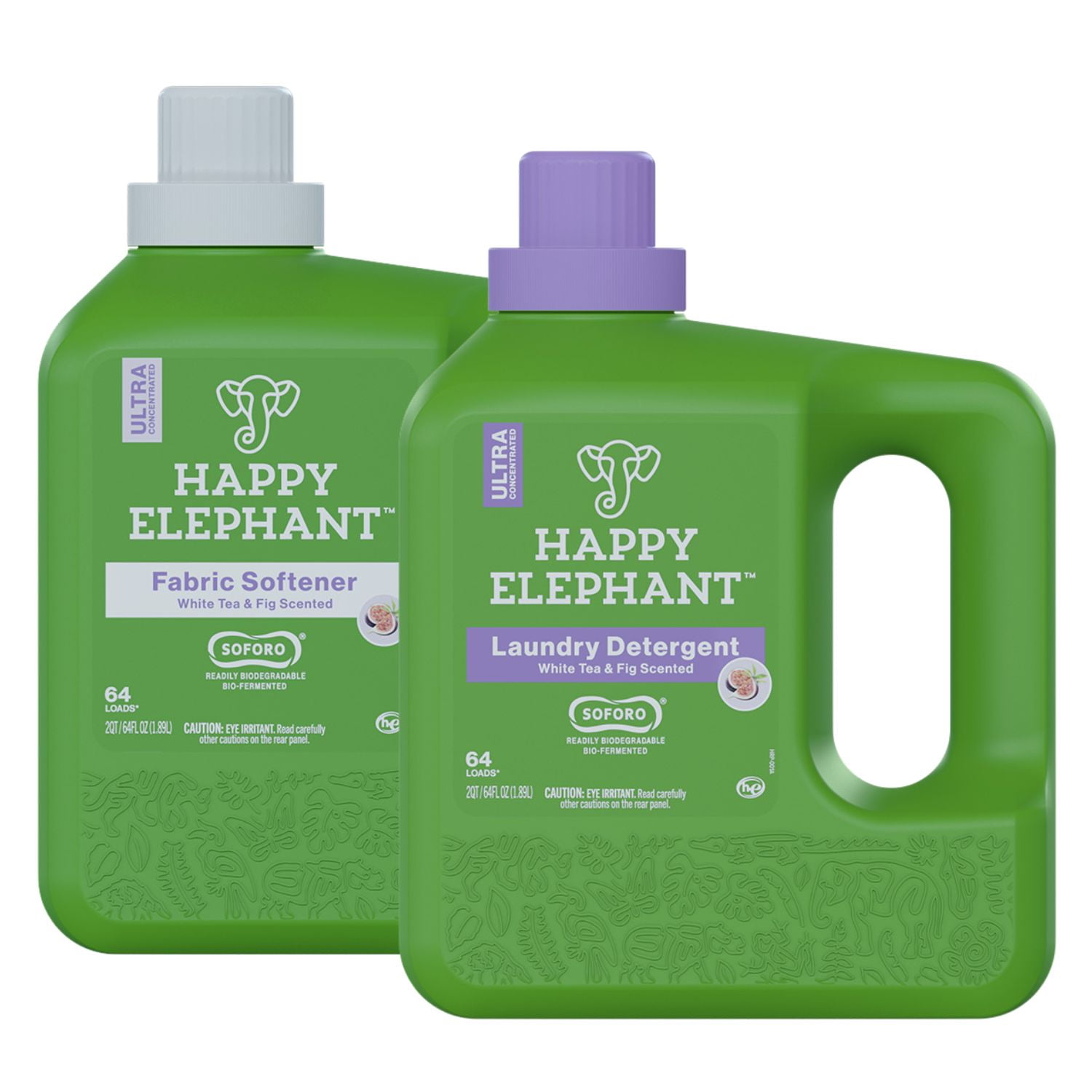 Happy Elephant Laundry Bundle - Laundry Detergent & Fabric Softener ...