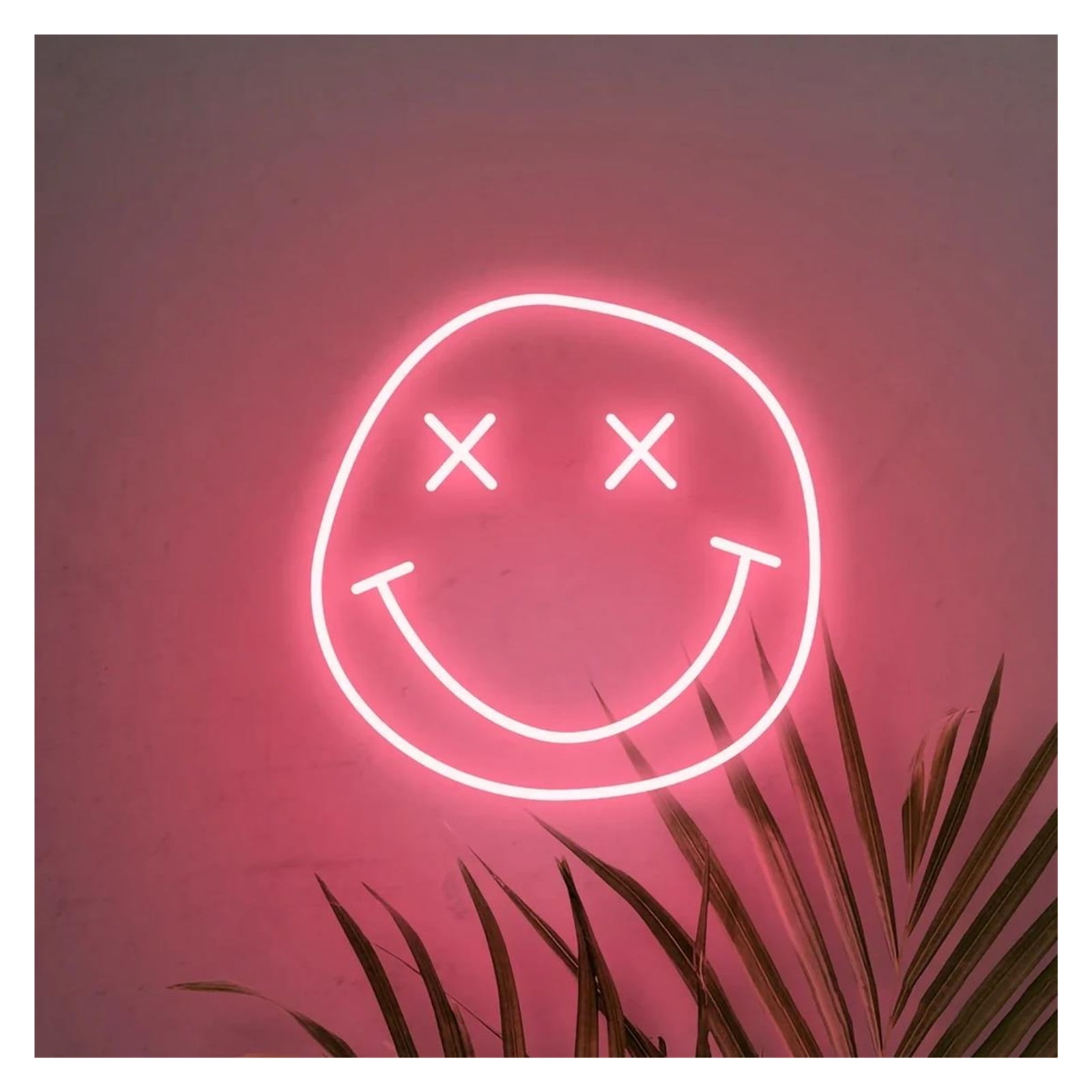 Happy Face Neon Sign USB Powered Adjustable Brightness Cute Face Neon ...