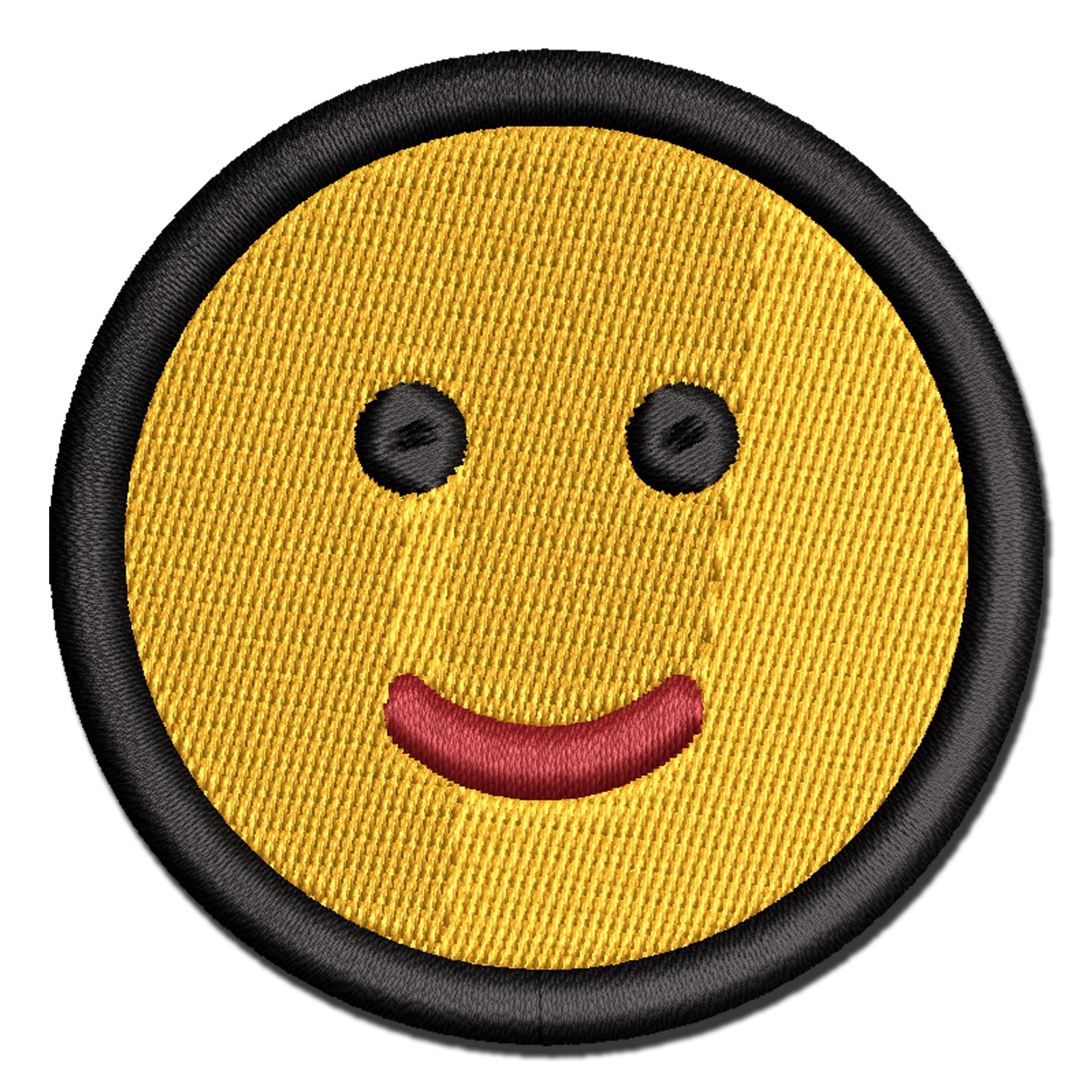 Happy Face Smile Good Job Applique Multi-Color Embroidered Hook & Loop ...