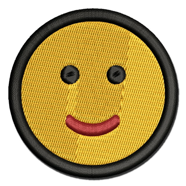 Happy Face Smile Good Job Applique Multi-Color Embroidered Iron-On ...
