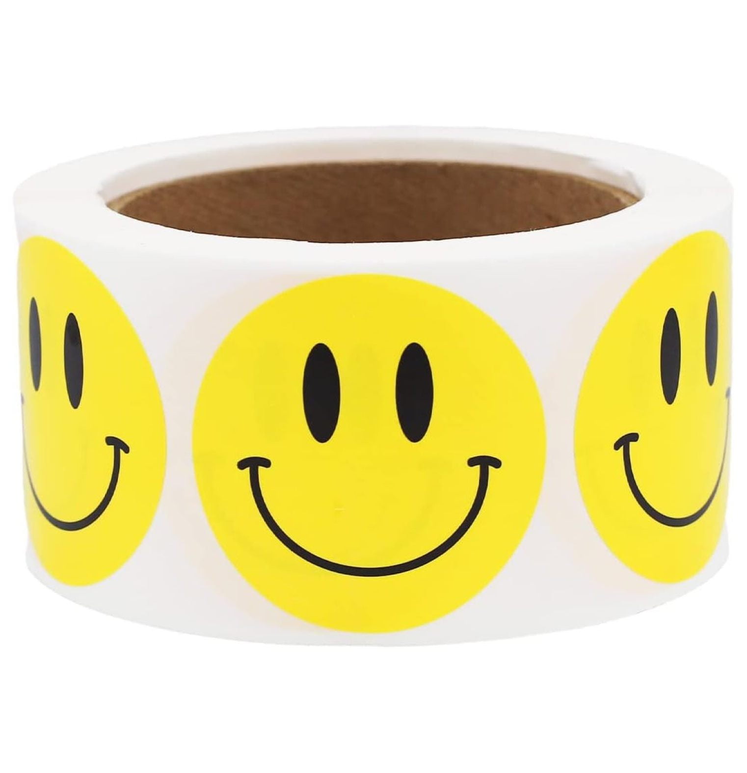 Happy Face Stickers Yellow Happy Face Labels 2 Inch 500 Total Adhesive ...