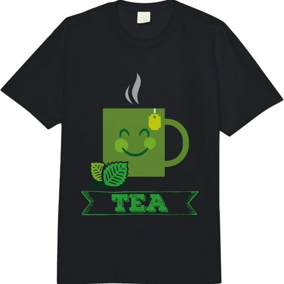Happy Face with Bowl Hot Tea Funny Adult Heavyweight T-Shirt - Walmart.com