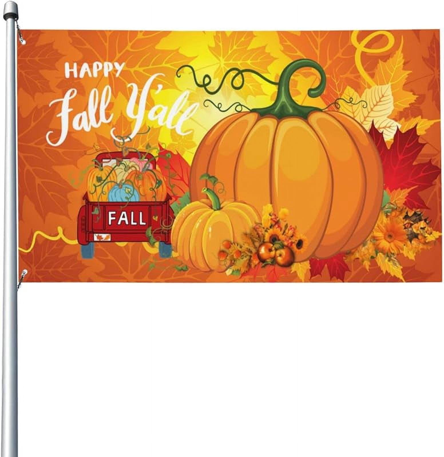 Happy Fall Autumn Pumpkin Graden Flag 28x40 Inch Outdoor Decor Yard ...