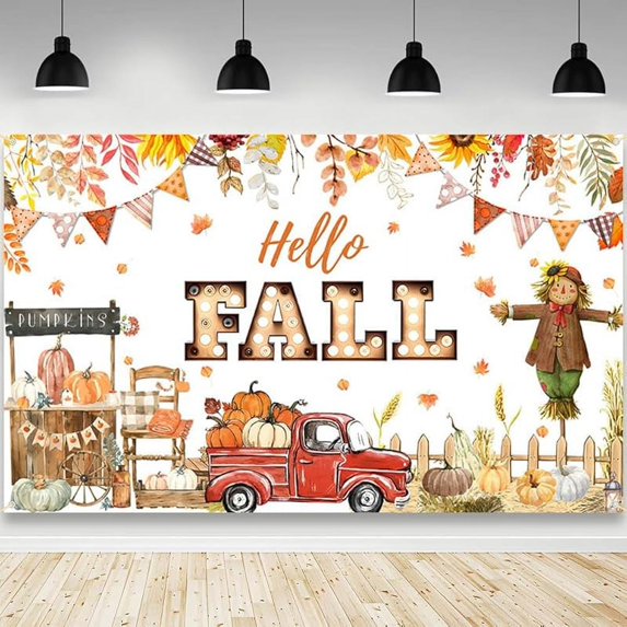 Happy Fall Beautiful Backdrop Thanksgiving Photography Background with ...