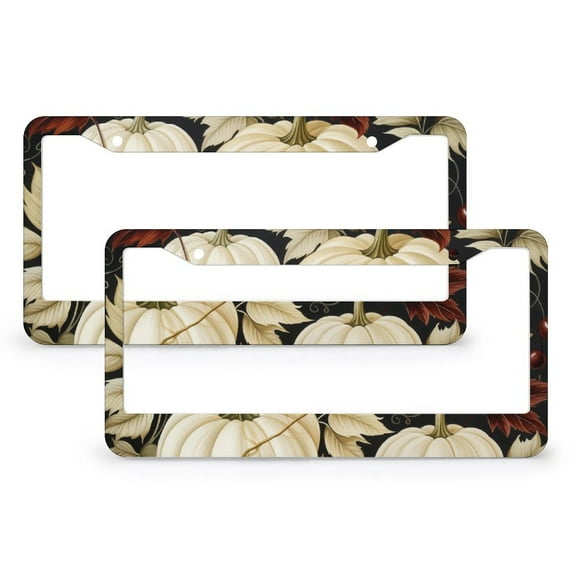 Happy Fall Harvest Pumpkin License Plate Cover 2 PCS Happy Fall Harvest ...