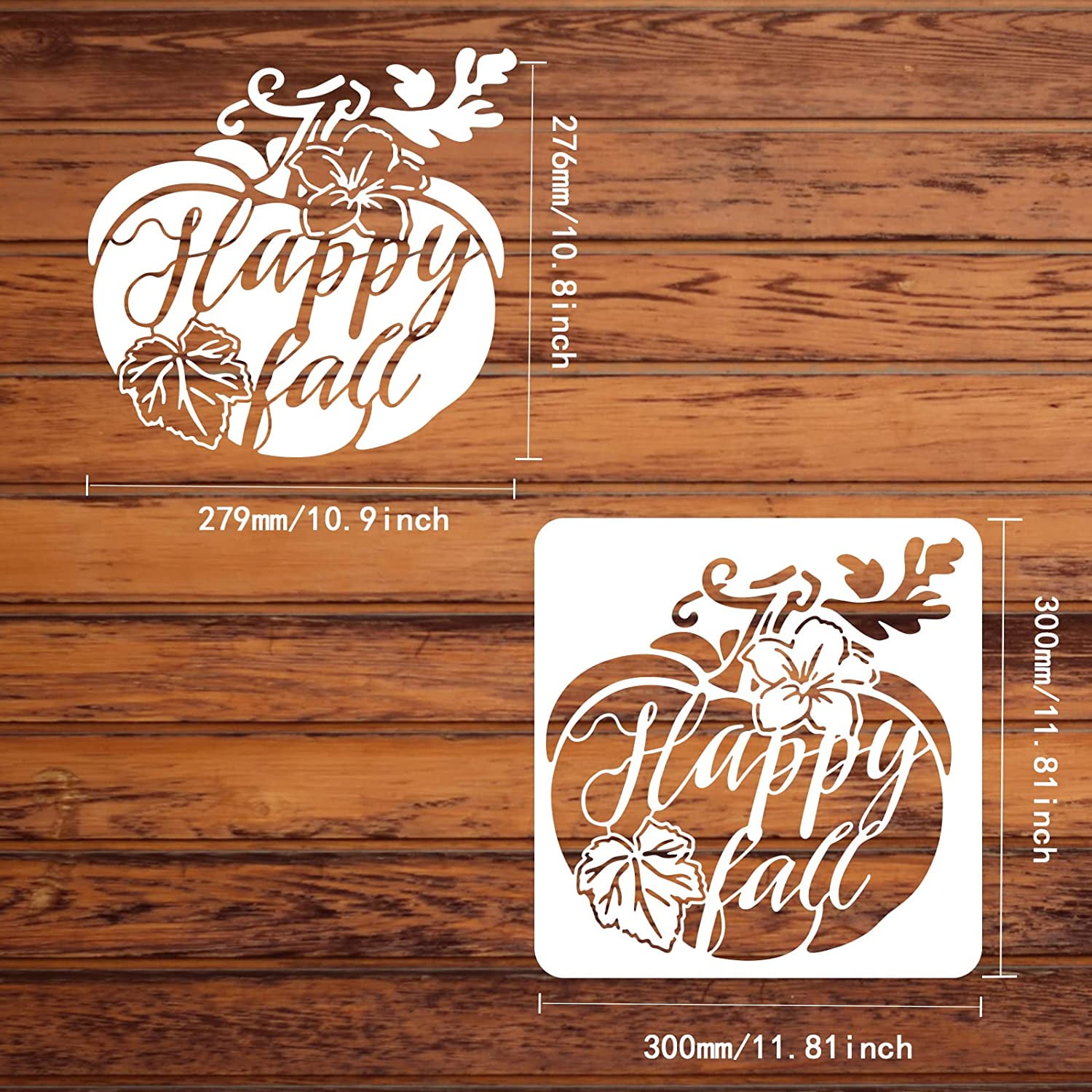 Happy Fall Stencil 11.8x11.8inch Happy Fall Pumpkin Sign Stencils ...