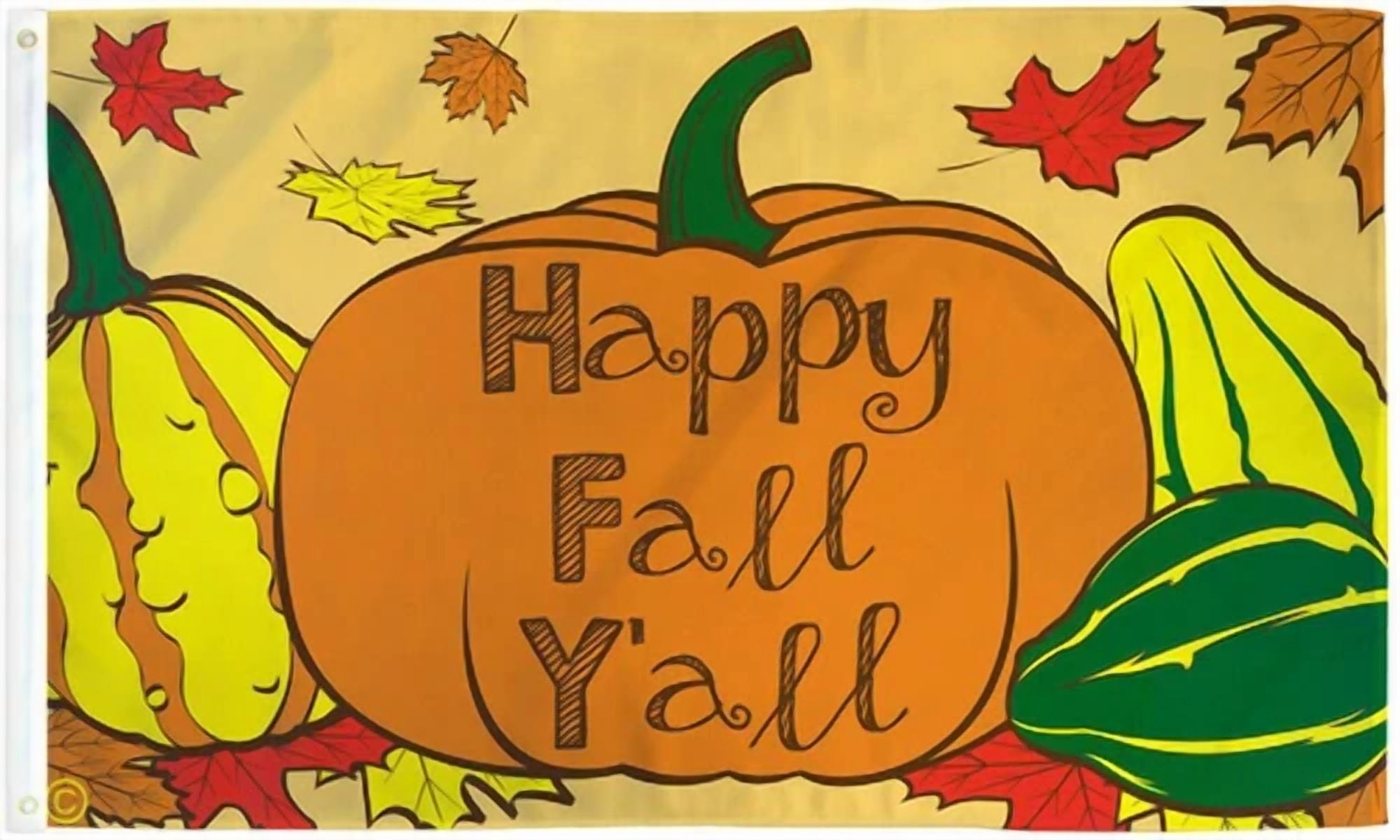 Happy Fall Y'All Flag 3X5Ft Happy Fall Autumn Decor Cute Holiday Flag ...