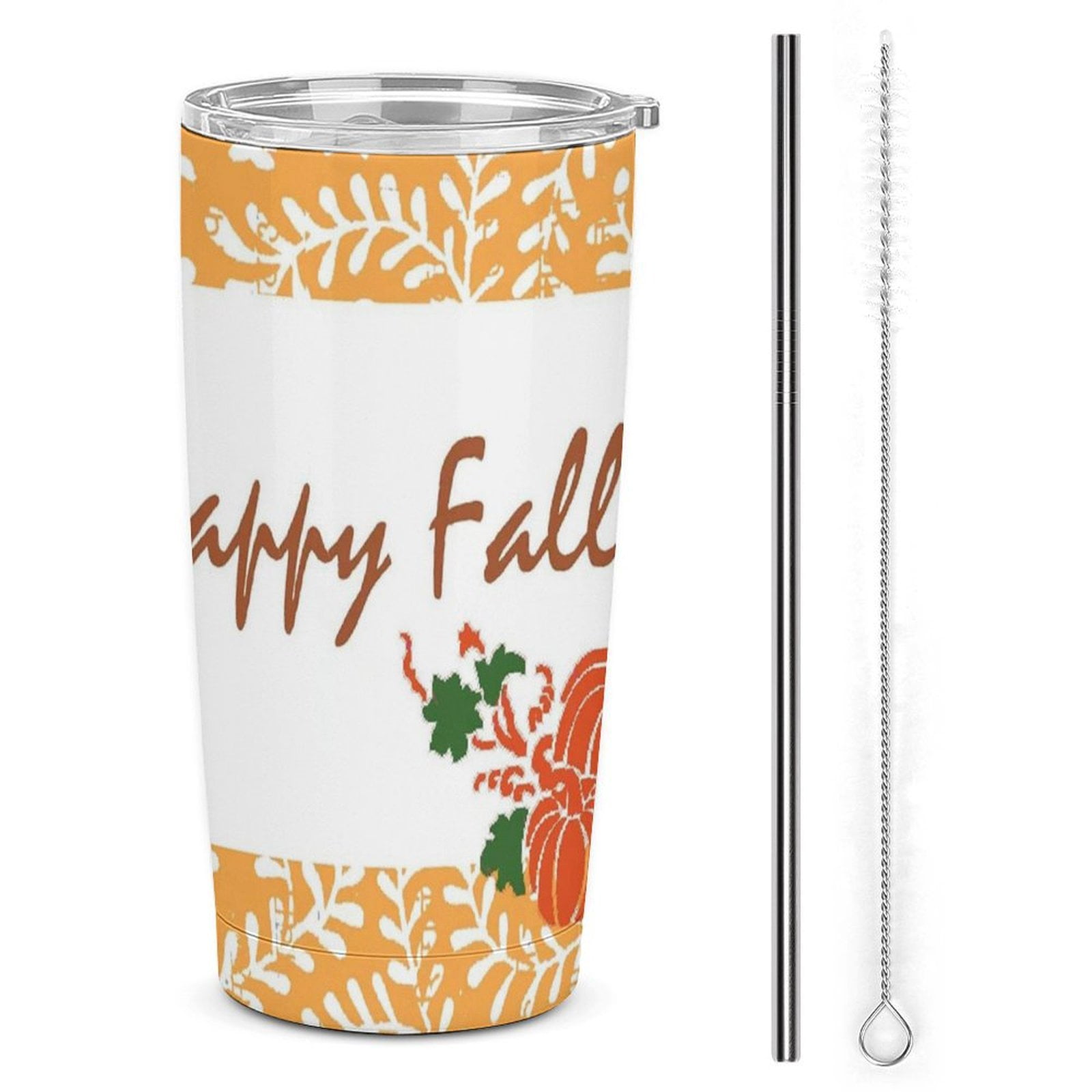 Happy Fall Y'all 20oz Tumbler with Straw,Insulated Leak Proof Double ...