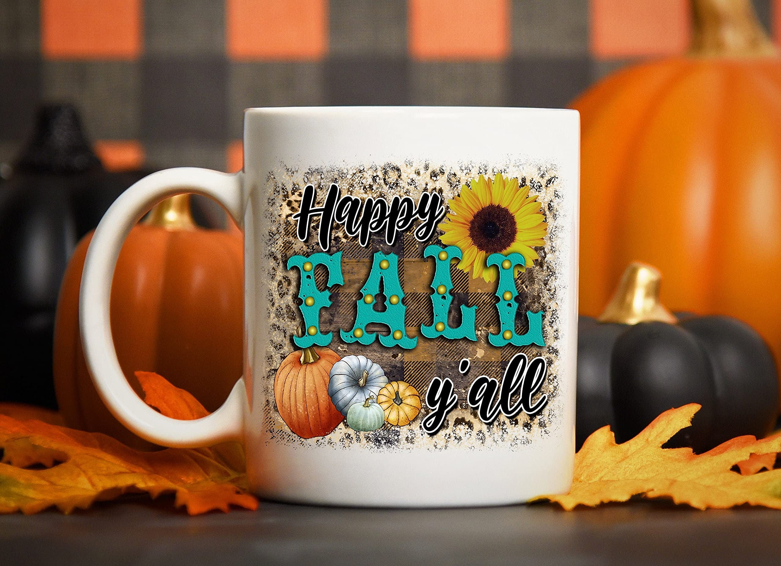 Happy Fall Y'all Mug, Coffee Cup, Autumn Mug, Fall Mug, Pumpkin Spice ...