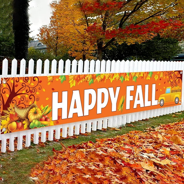 Happy Fall Yard Banner, Fall Festival Decorations Outdoor | Happy Fall ...