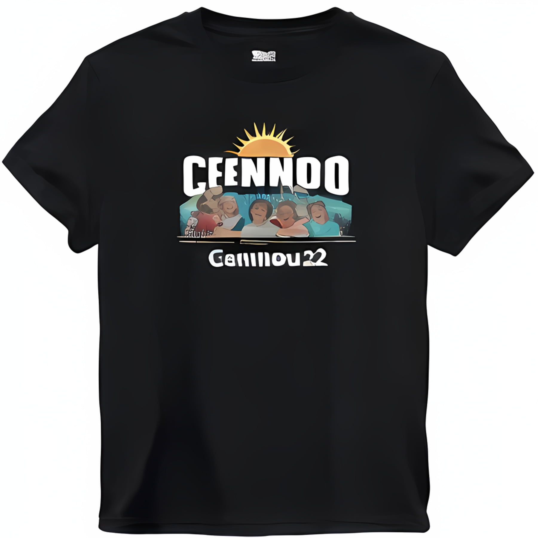 Happy Family Beach Cartoon T-Shirt Design CENNOU20 t Jim Henson Style ...