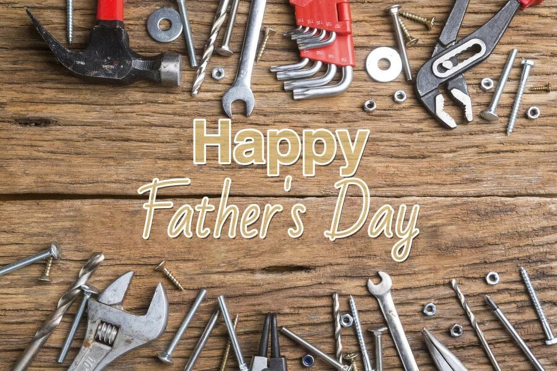Happy Fathday' Day Photocall Backdrop Rustic Wood Board Labor Tools ...
