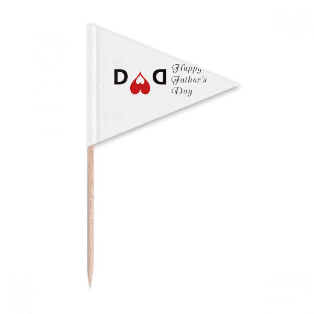 Happy Father Day Love Dad Forever Toothpick Triangle Cupcake Toppers ...