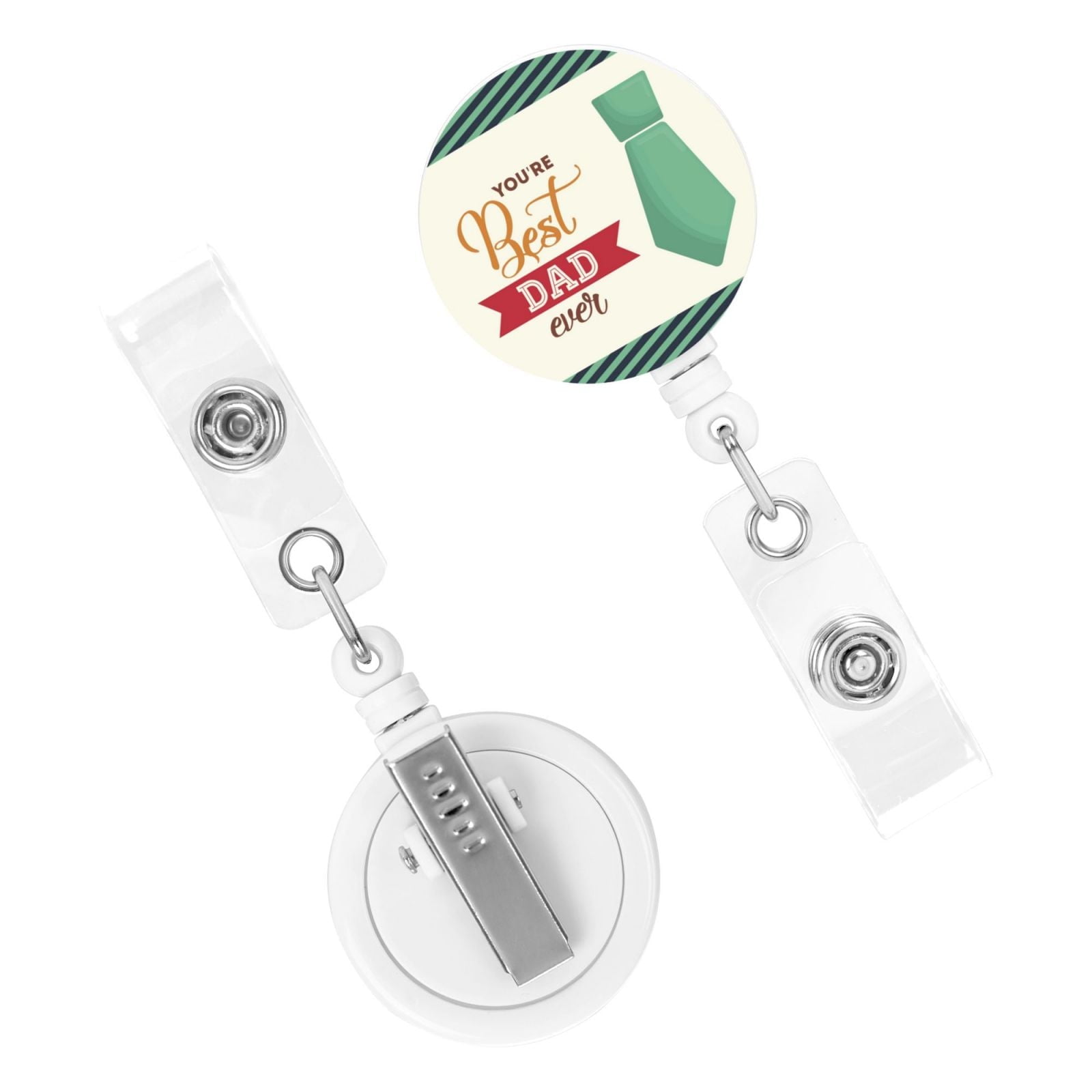 Happy Father'S Day 2025 Badge Reel Retractable Badge Clip Id Card Name ...