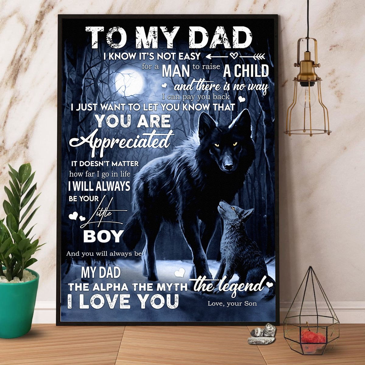 Happy Father'S Day To My Dad I Will Always Be Your Little Poster Matte ...