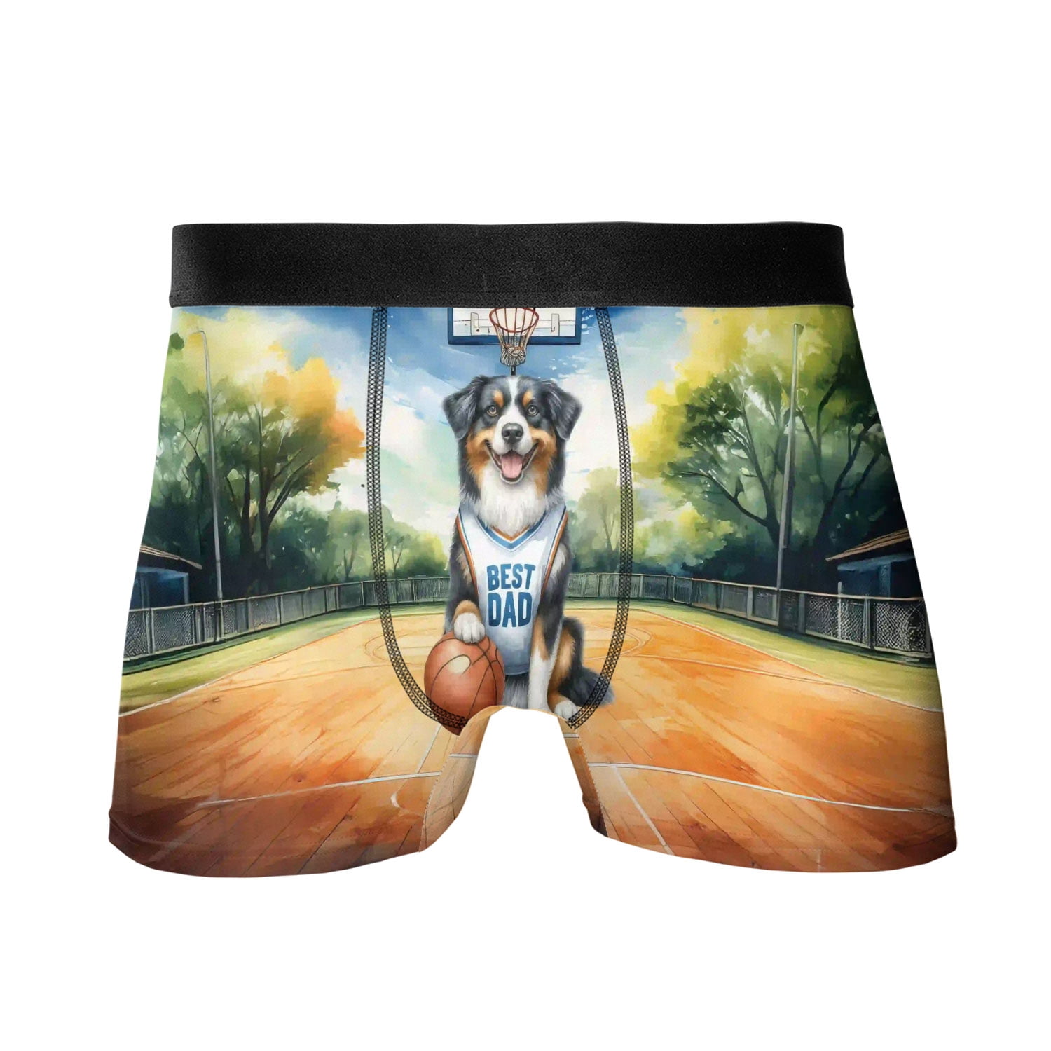 Happy Father's Day Australian Shepherd Playing Basketball with Best Dad ...